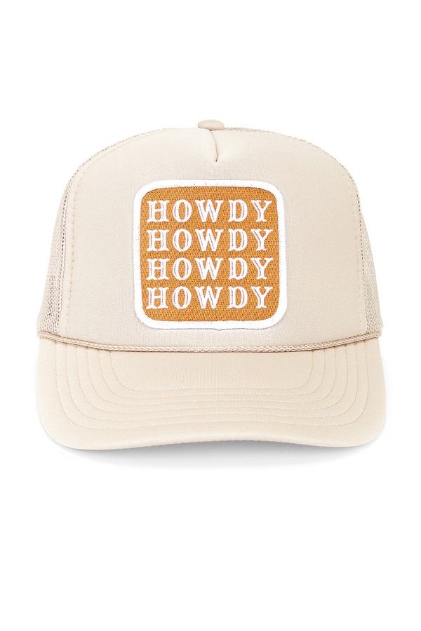 Howdy Trucker Hat in Tan – Shop Friday Feelin